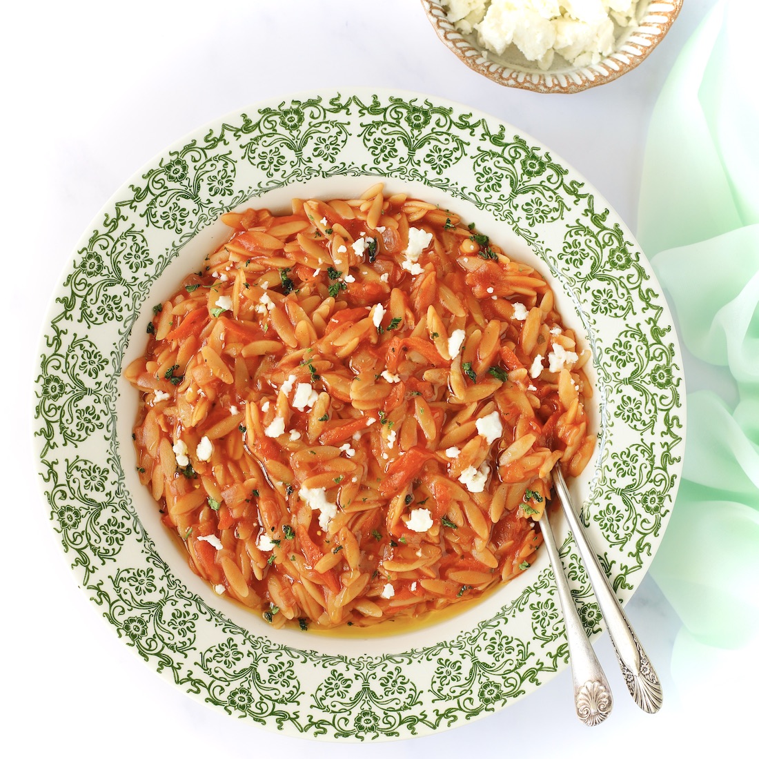 One-Pot Greek Orzo (kritharaki) with Tomatoes and Feta - Marilena's Kitchen