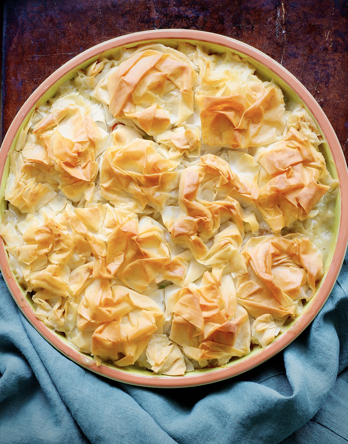 Easy Turkey Pot Pie with Crispy Filo Topping - Marilena's Kitchen